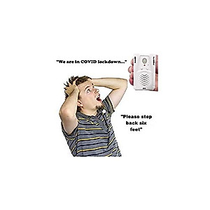 BRS Audio Proximity Notifier with 10 preloaded Verbal Messages - PIR Infrared Motion Sensor Activated Audio Alarm