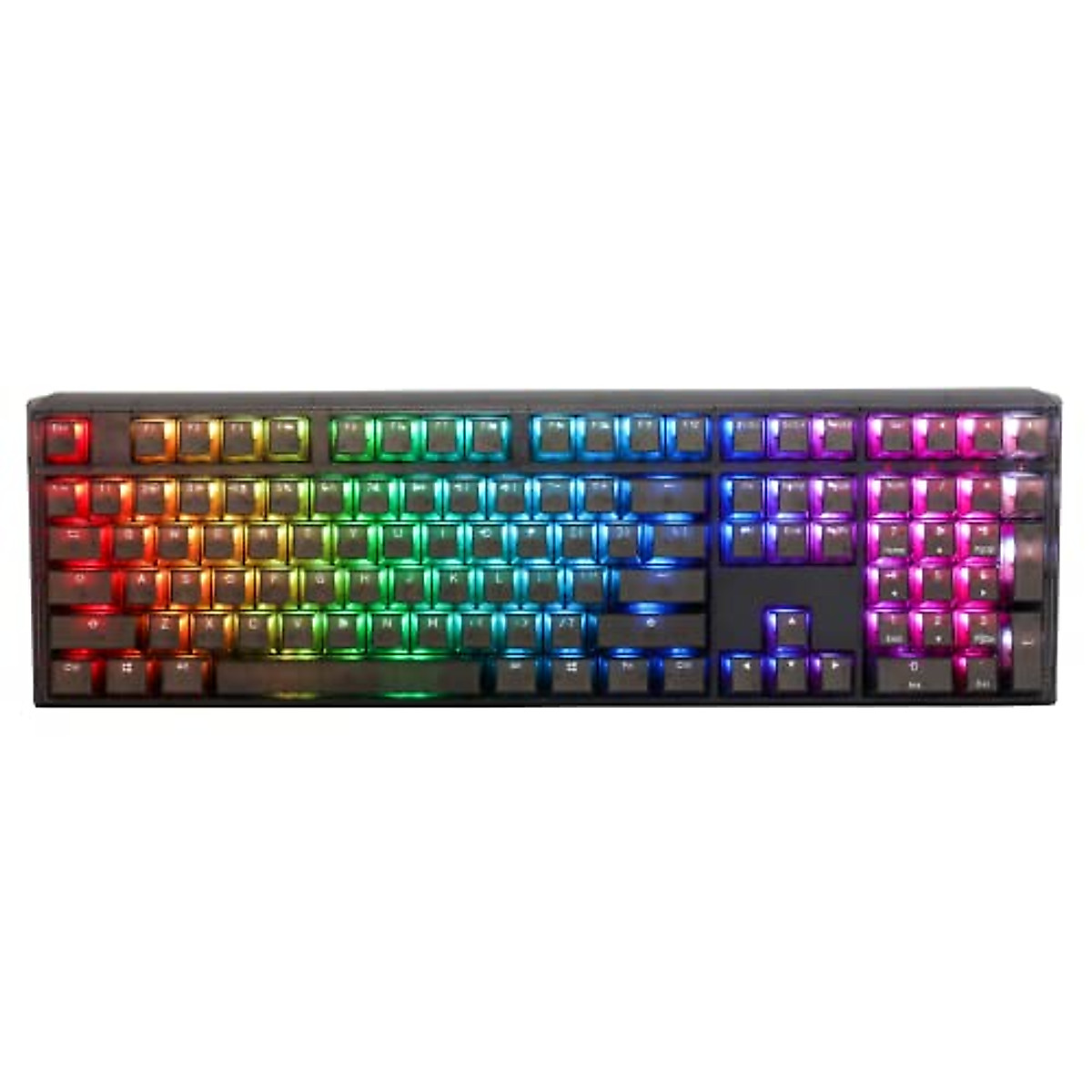 Ducky One 3 Aura Clear Black Hotswap RGB Double Shot PBT Mechanical Keyboard Cherry MX Silver