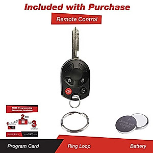 KeylessOption Keyless Entry Remote Control Car Key Fob Replacement for OUCD6000022
