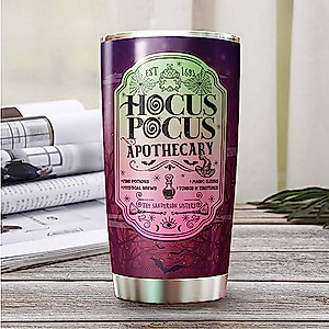 Cosmos Hall Halloween Gifts - Halloween Decorations - Halloween Mugs - Witch Broom Gifts For Friends - Witchcraft Tumbler For Women - Apothecary Gifts Cup For Coworker, Bestie, Men - 20oz Tumbler