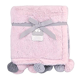Just Born Boys and Girls Newborn Infant Baby Toddler Nursery Dream Super Soft Plush Receiving Swaddle Blanket, Pink, One Size