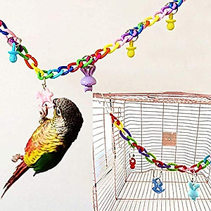 Bird Toys Parrot Toys - 9Pcs Parrot Swing Chewing Toys Cockatiels, Macaws, Parrots, Love Birds, Finches Parakeet Toys Bird Cage Accessories