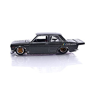 Truescale Miniatures Datsun 510 Pro Street Gun Metal Gray (Designed by Jun Imai) Kaido House Special 1/64 Diecast Model Car by True Scale KHMG017