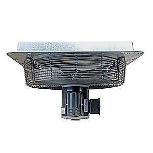 iLiving - 18" Wall Mounted Shutter Exhaust Fan - Automatic Shutter - Single Speed - Vent Fan For Home Attic, Shed, or Garage Ventilation, 3852 CFM, 5800 SQF Coverage Area, Silver (ILG8SF18S)