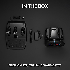 Logitech G29 Driving Force Racing Wheel and Floor Pedals, Real Force Feedback, Stainless Steel Paddle Shifters, Leather Steering Wheel Cover, Adjustable Floor Pedals, UK-Plug, PS4/PS3/PC/Mac – Black