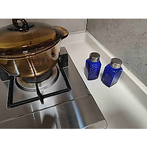 Ritadeshop Retro Glass Salt and Pepper Shakers Cobalt Blue
