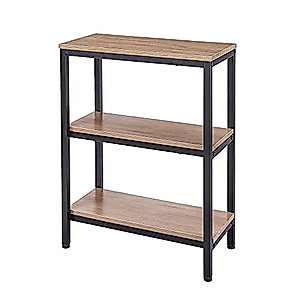 AZL1 Life Concept 3-Tier Bookcase Finish for Living Room Bed Room Coffee Office, Light Oak 3