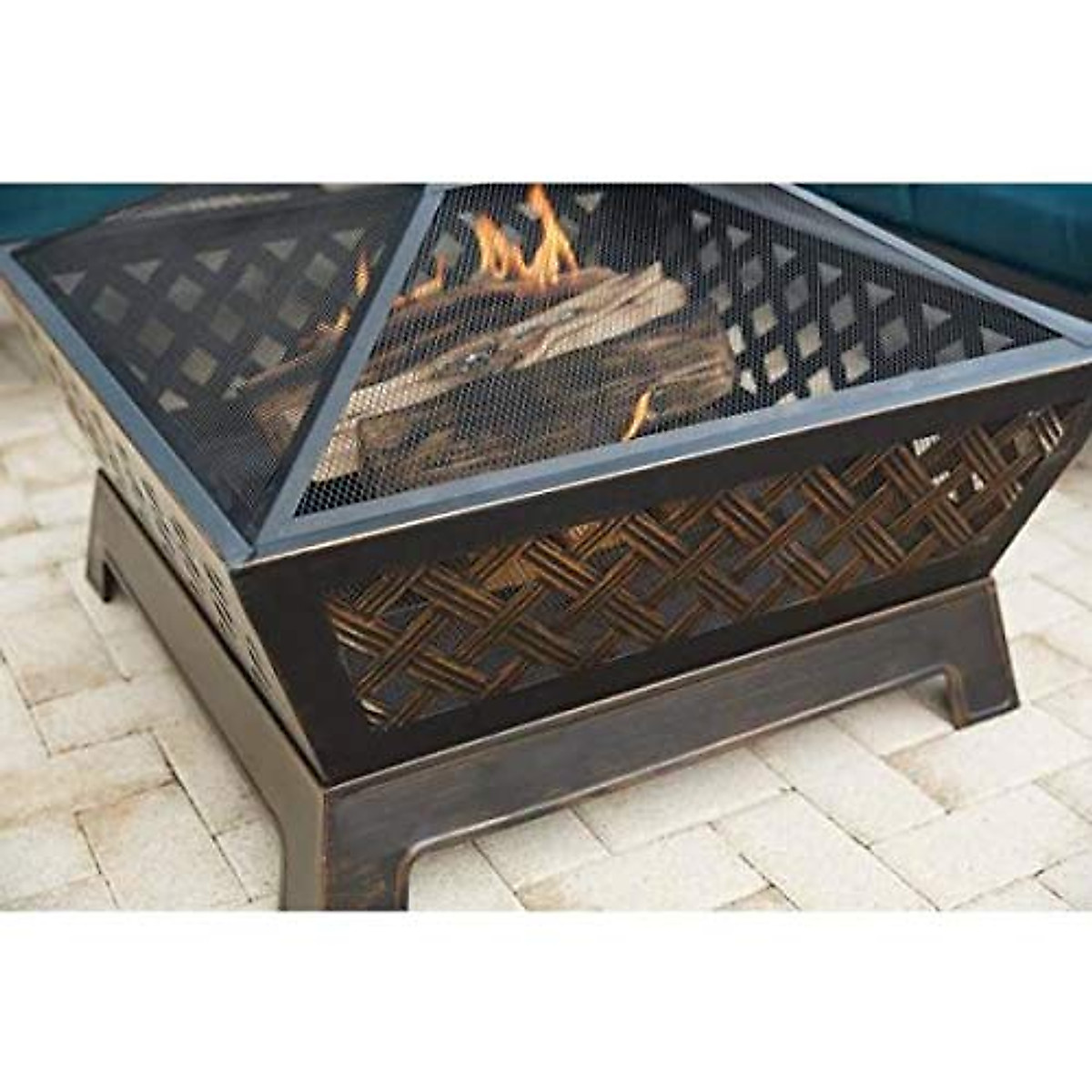 Hampton Bay Tipton 34 in. Steel Deep Bowl Fire Pit in Oil Rubbed Bronze