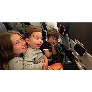 The SkyClip+ Phone & Tablet Holder for Air Travel, Home and Office Use - Inflight Phone Mount & Stand Compatible with iPhone, Android, Kindle and Tablets - Ultimate Travel Accessory (Black)