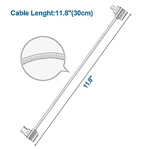 STARTRC 11.8 inch Mavic Mini 3 Pro Cable, USB C OTG Nylon Cable for DJI Air 2S/Mini 2/Mini 3 Pro/Mavic Air 2 Drone Accessories,Tablet Smartphone Braided RC Data Cord Cable