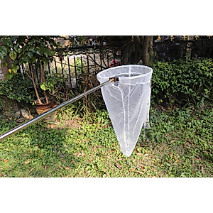 RESTCLOUD Insect and Butterfly Net with 12" Ring, 24" Net Depth, Handle Extends to 59 Inches for Adults and Kids (12" Ring, 59" Handle)