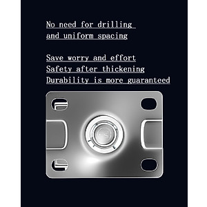 Load Capacity 750Kg Heavy Duty Casters, 6 Inch Caster Wheels, Casters Set of 4 Wheels Directional-Swivel-Brake Casters, Industrial/Workbench/Cart Casters Rubber-Silent(Fixed)