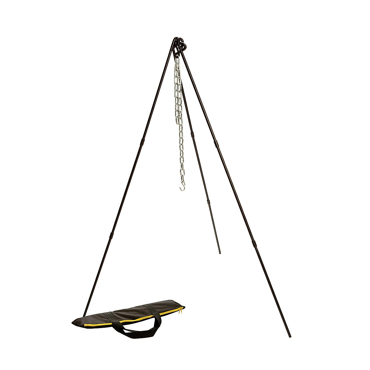 Lodge ATP2 Adjustable Camp Tripod, 40 to 60-Inch Tall, Black