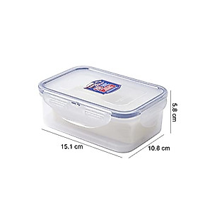 LocknLock Easy Essentials Rectangular Butter and Cheese Container Food Container, Small, 15.0 Ounce - Clear