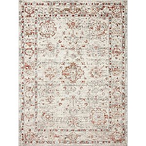 Loloi II Estelle Collection EST-01 Ivory/Rust, Transitional 9'-3" x 12'-10" Area Rug