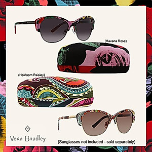 Vera Bradley Sunglasses/Eyeglasses Clamshell Hard Case (Heirloom Paisley, Sunglasses Case)
