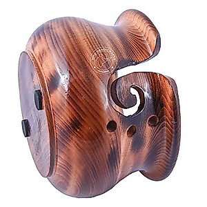 Hind Handicrafts Premium Solid Dark Handmade Crafted Wooden Portable Antique Yarn Storage Bowl - Holder for Knitting Crochet Hook Accessories (6" x 6" x 4", Torched)