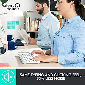 Logitech MK295 Wireless Mouse & Keyboard Combo with SilentTouch Technology, Full Numpad, Advanced Optical Tracking, Lag-Free Wireless, 90% Less Noise - Off White (Renewed)