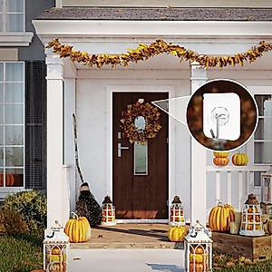 Lcsmaokin Wall Hooks 33lb(Max) Adhesive Wall Heavy Duty Hooks，Transparent Reusable Waterproof Sticky Seamless Hooks for Hanging Keys, Coats, Hats, Bags(15 Pack)