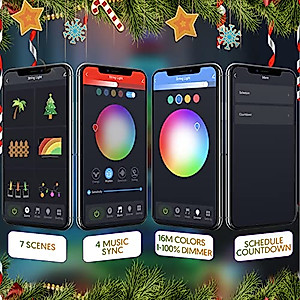 AvatarControls 32.8ft Smart Fairy Lights Works w/ Alexa Google, Color Changing LED Lights With Remote&APP, Music Sync Fairy Lights with 20 Flash Modes, Dreamcolor Plug In USB String Lights with Timer