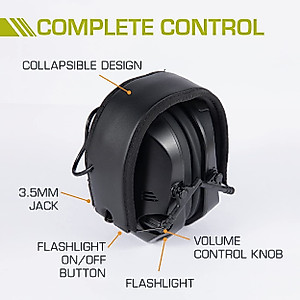 POLARYAK Shooting Ear Protection | Hearing Protection for Shooting Range | Gun Range Ear Protection | Ear Muffs for Shooting | Electronic Ear Protection for Shooting | Gun Ear Protection