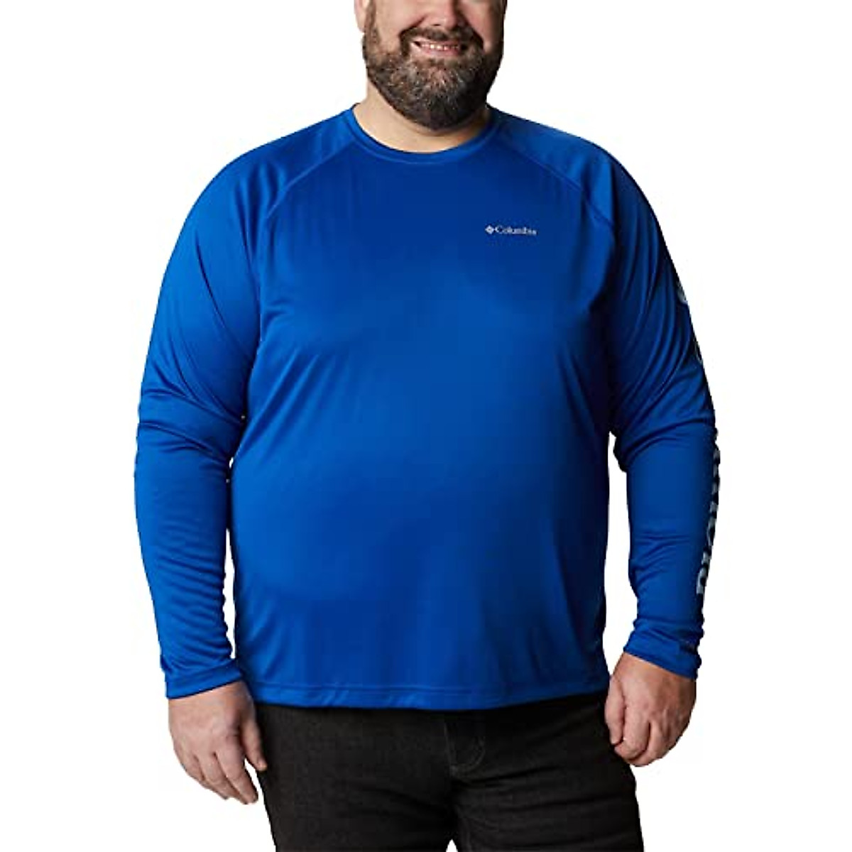 Columbia Men's Fork Stream Long Sleeve Shirt, Azul/Sky Blue, X-Large