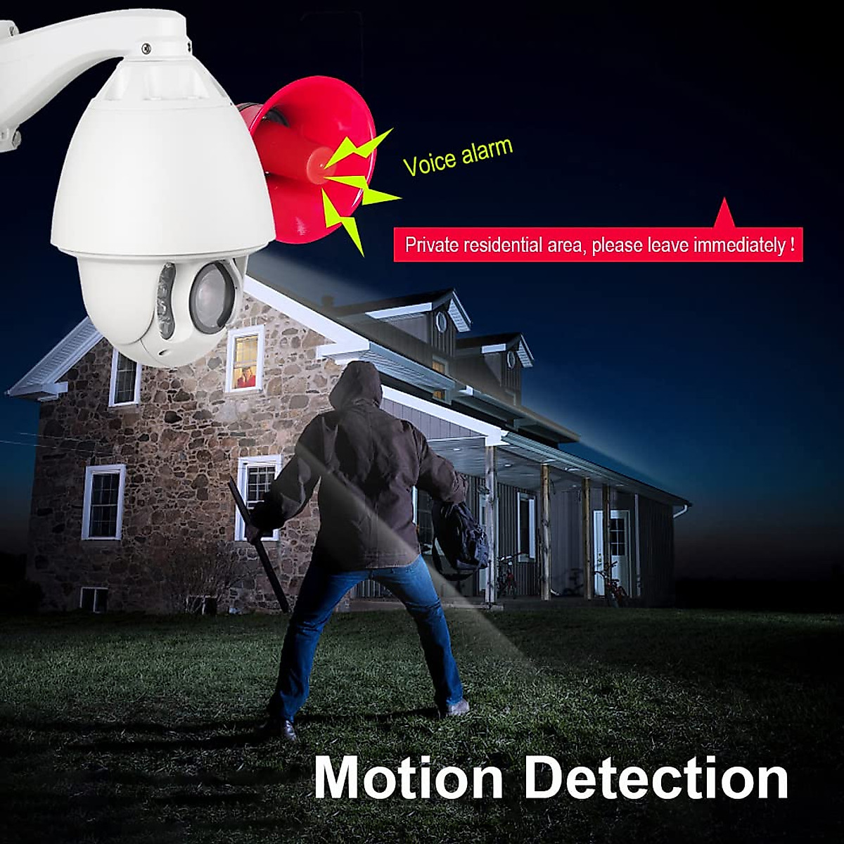 IMPORX Auto Tracking PTZ IP Live Camera, 36X Optical Zoom, 8MP 3840X2160 Outdoor IP66 Waterproof Camera, 500ft Night Vision, Motion Detection, Support Micro SD Card and P2P Support RTMP