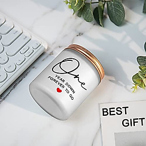 1 Year, 1th, One Year, First Anniversary Candles Gifts for Him Her Couple- Happy Paper Anniversary Girlfriend Boyfriend Wife Husband Gifts