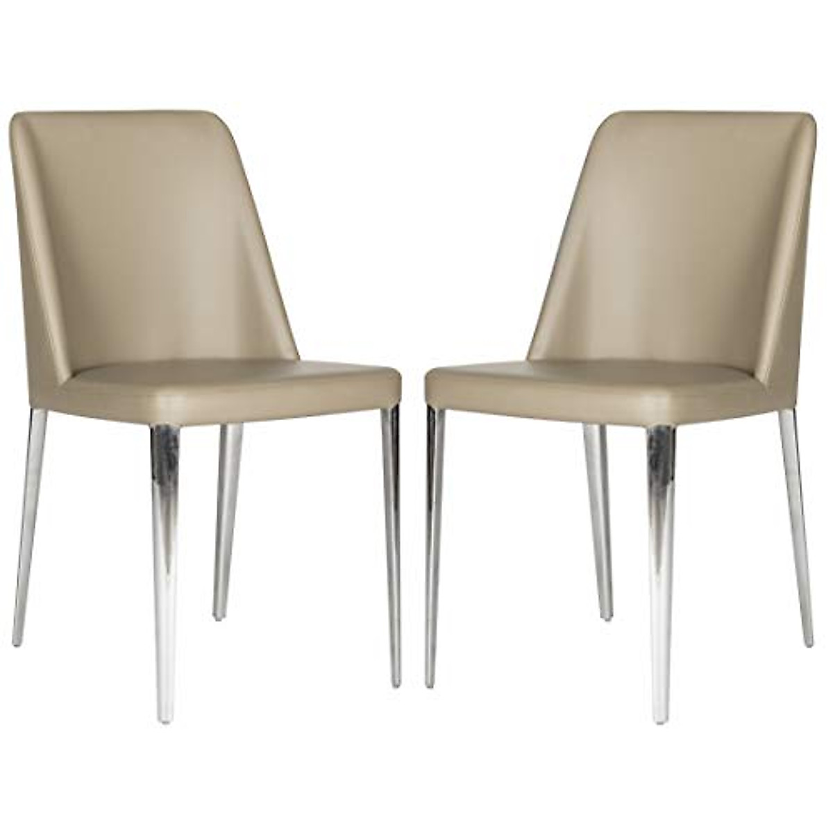 Safavieh Home Collection Mid-Century Modern Baltic Taupe Side Chair (Set of 2)