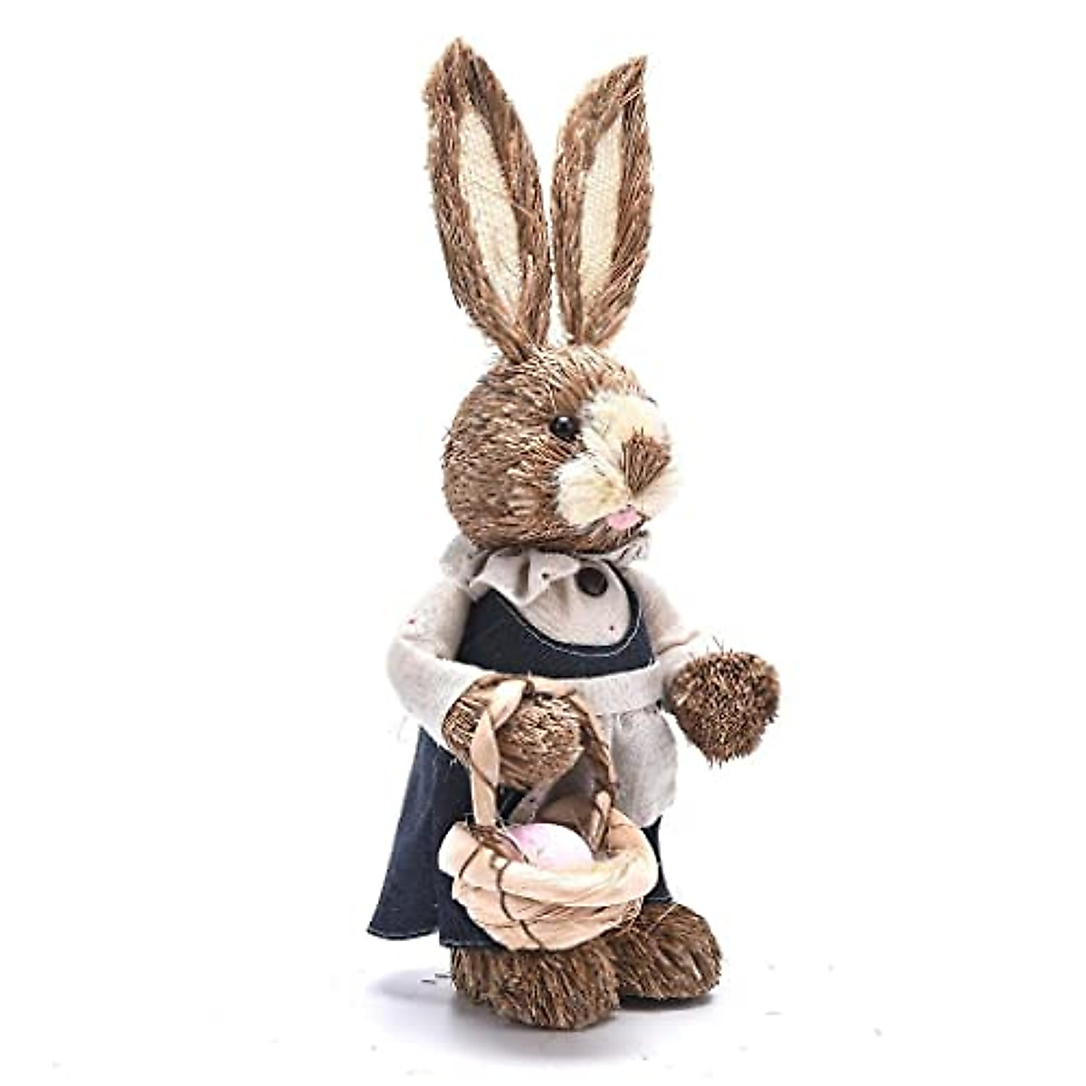 kekafu 2Pc Easter Standing Bunny Figurine Bunny Sculpture Decorative Statue Home Garden Wedding Ornament Doll Toy Artificial Animal Model Spring Easter Gift Souvenir Figurine for Tabletop Decor