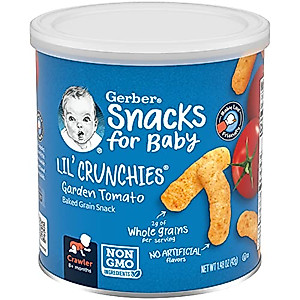 Gerber Snacks for Baby Lil Crunchies, Garden Tomato, 1.48 Ounce