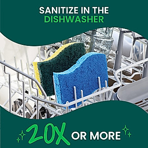 Scotch-Brite Non-Scratch Scrub Sponges, For Washing Dishes and Cleaning Kitchen, 3 Scrub Sponges