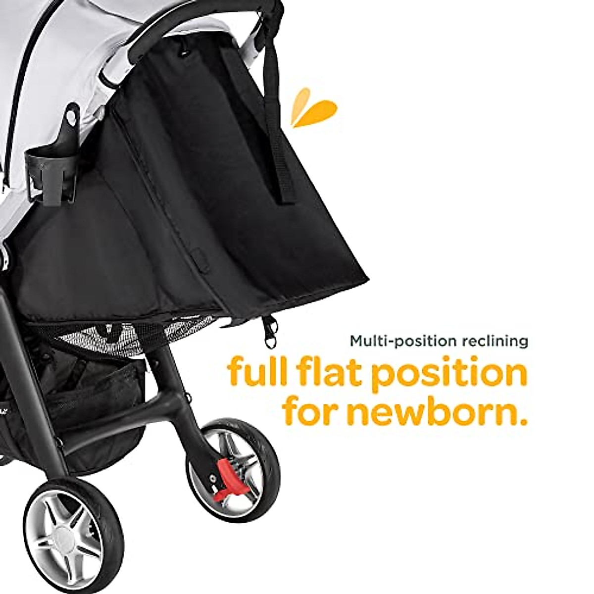 Larktale chit Chat Plus | Lightweight Full-Featured Stroller for Newborns and Toddlers | Compact Folding Stroller for Travel Featuring Eco-Friendly Materials and One-Handed Steering, Nightcliff Stone