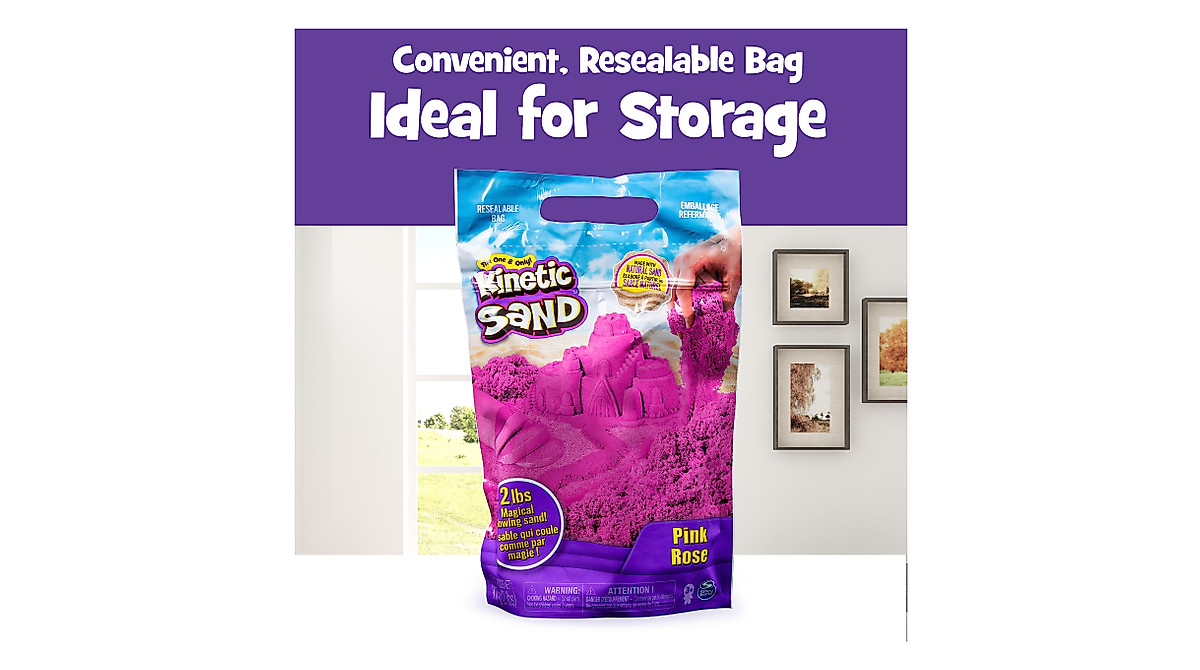 Kinetic Sand Pink: Original Moldable Sensory Play Sand