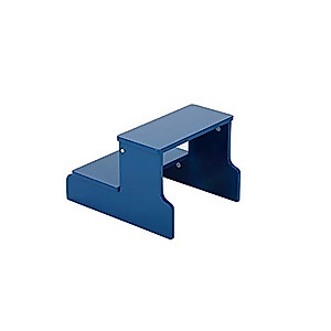 BirdRock Home Wooden Step Stool for Kids - Navy Blue – Decorative - Strong Sturdy Wood 2 Steps - Toddler Kids Step Helper for Kitchen Sink – Bathroom Toilet Stepping – Lightweight Construction
