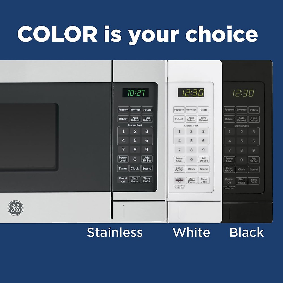 GE Countertop Microwave Oven | 0.7 Cubic Feet Capacity, 700 Watts | Kitchen Essentials for the Countertop or Dorm Room | White