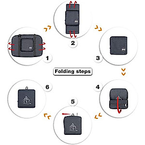 WANDF for Spirit Airlines 18" Foldable Travel Duffle Bag Weekender Bags Carry on Bag for Women Girls (C-Dark Grey Denim)