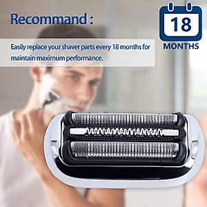 73s Series 7 Shaver Head Compatible with Braun, Electric Shaver 73s Replacement Head, Compatible with Braun Shavers 73s