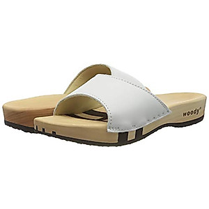 Woody Women's Heidi Mules, White Weiss 005, 9.5
