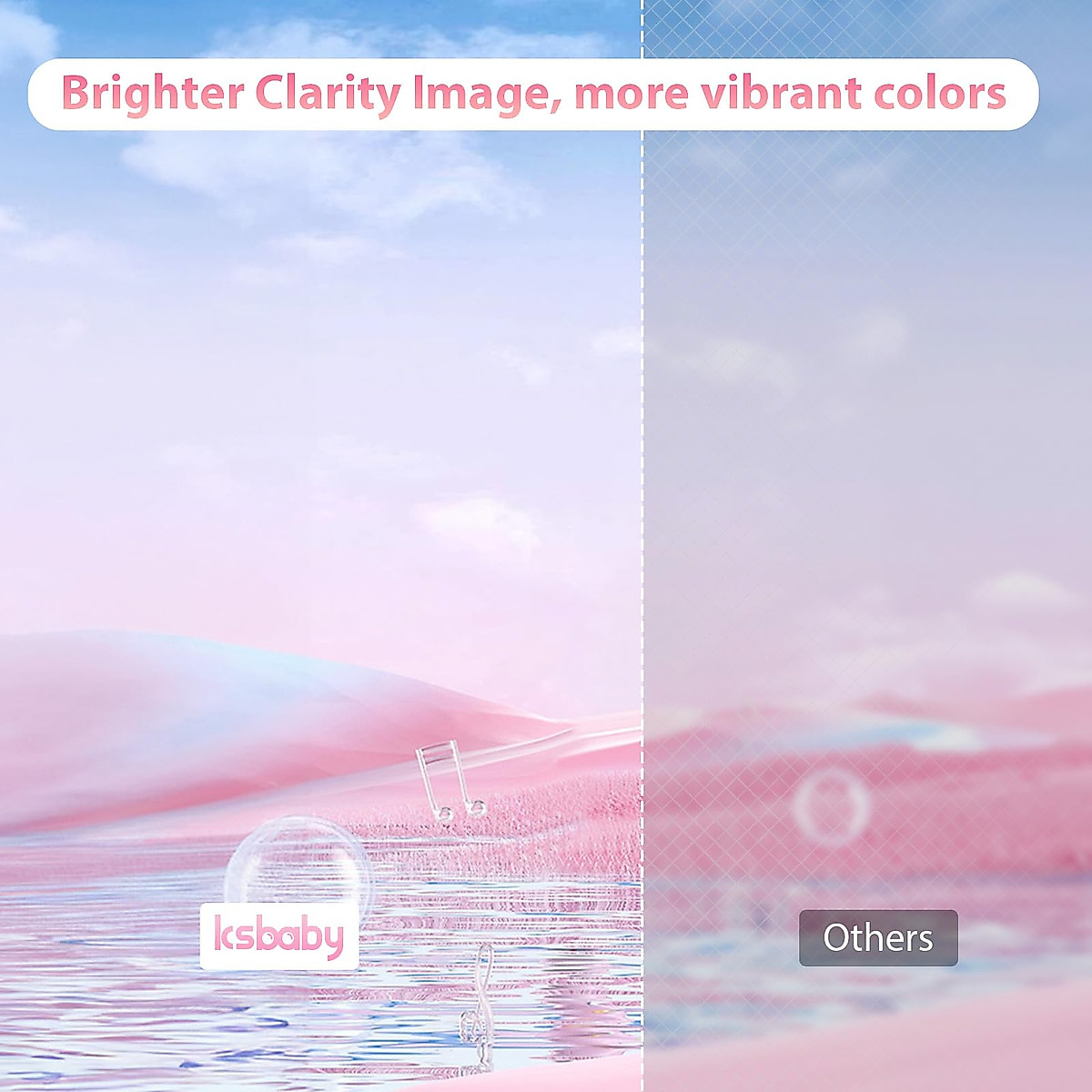 Mini Projector Home Theater Portable Upgrade 1080P Supported, Phone Can Connect to Movie Wirelessly, Compatible with Smartphone/ Tablet/ Laptop/ TV Stick/ USB Drive, mint green (VF270GW)