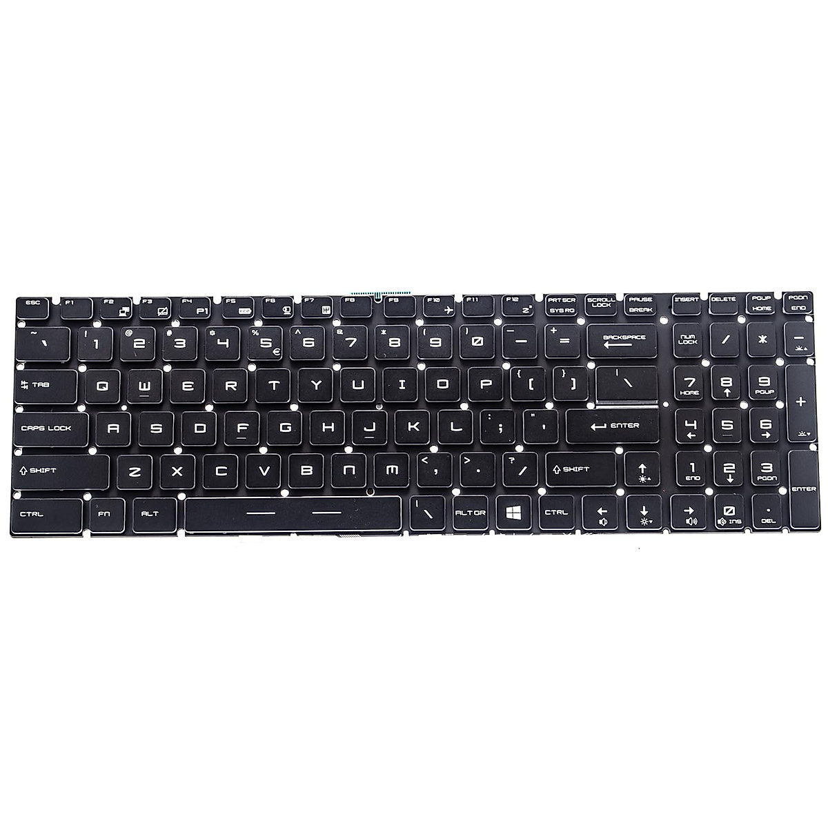 QRFAX Replacement Backlit Keyboard for MSI GS75 Stealth GE75 Raider & MSI GP75 GL75 GL65 GP65 Leopard Series Laptop with Per-Key RGB Colorful Keyboard US Layout
