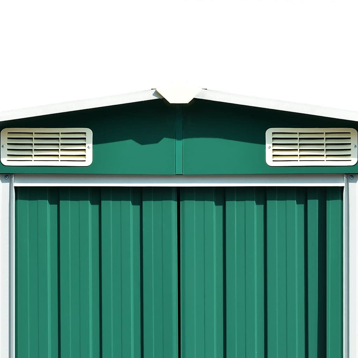 Outdoor Storage Shed, Garden Shed, Sun Protection and Waterproof Tool Storage Shed for Yard, Lawn, Backyard Garden Shed Green 101.2"x389.8"x71.3" Galvanized Steel