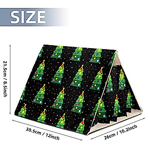 Y-DSIWX Guinea Pig House Bed, Rabbit Large Hideout, Small Animals Nest Hamster Cage Habitats Green Seamless Christmas Tree