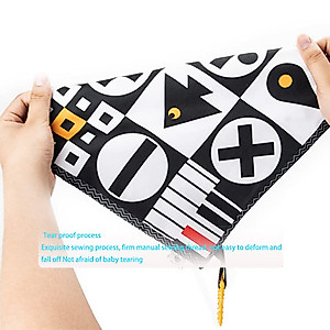 AIyMltd Baby Spiral Hanging Stroller, Black and White Car Seat Toys High Contrast Toy Newborn Sensory Plush Activity Toys for Bed Bassinet Crib Baby Carrier Gifts for 0 3 6 9 12 Months