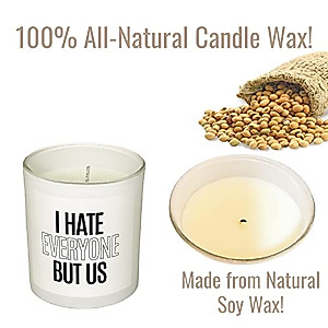 I Hate Everyone Candle- Christmas Gifts for Women, Funny Gifts for Best Friend Women , Christmas Gifts for Her, Mom, BFF, Best Friends, Girlfriend, Sister
