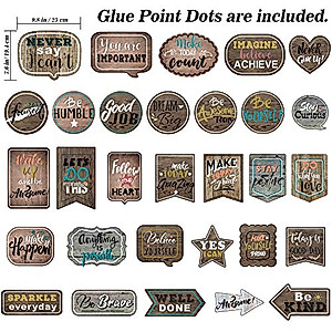 30Pcs Home Sweet Farmhouse Classroom Decoration Positive Sayings Accents Motivational Inspirational Signs Cutouts with Glue Point Dots for Bulletin Board Class Office Nursery Home Decor