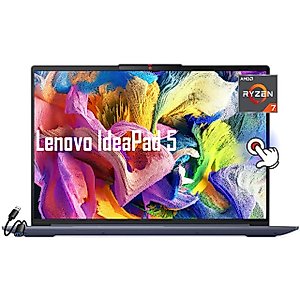 Lenovo IdeaPad Slim 5 16" WUXGA FHD Touch Laptop, 8-Core AMD Ryzen 7 7730U, 16GB RAM, 512GB SSD, Fingerprint Reader, FHD Webcam, Wi-Fi 6, Windows 11 Home, w/HDMI Cable
