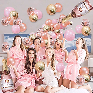 40" Champagne Wine Bottle Balloons Garland Arch kit Champagne Bottle Balloon Kit Party Supplies Rose Gold Balloons Set for Bar Party Wedding Birthday Bachelorette Bridal Shower Party Decorations