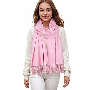 SWAT PANY Winter Scarfs for Women Pink Pashmina Shawls and Wraps for Women Wedding Shawl Wraps for Evening Dresses