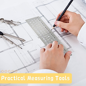 4 Pieces Metal Stencil Bookmark Metal Journal Stencil Ruler Stainless Steel Stencils Kit Metal Notebook Stencil Templates for DIY, Engraving, Painting, Scrapbooking,100th Day of School 7.1 x 2.3 Inch